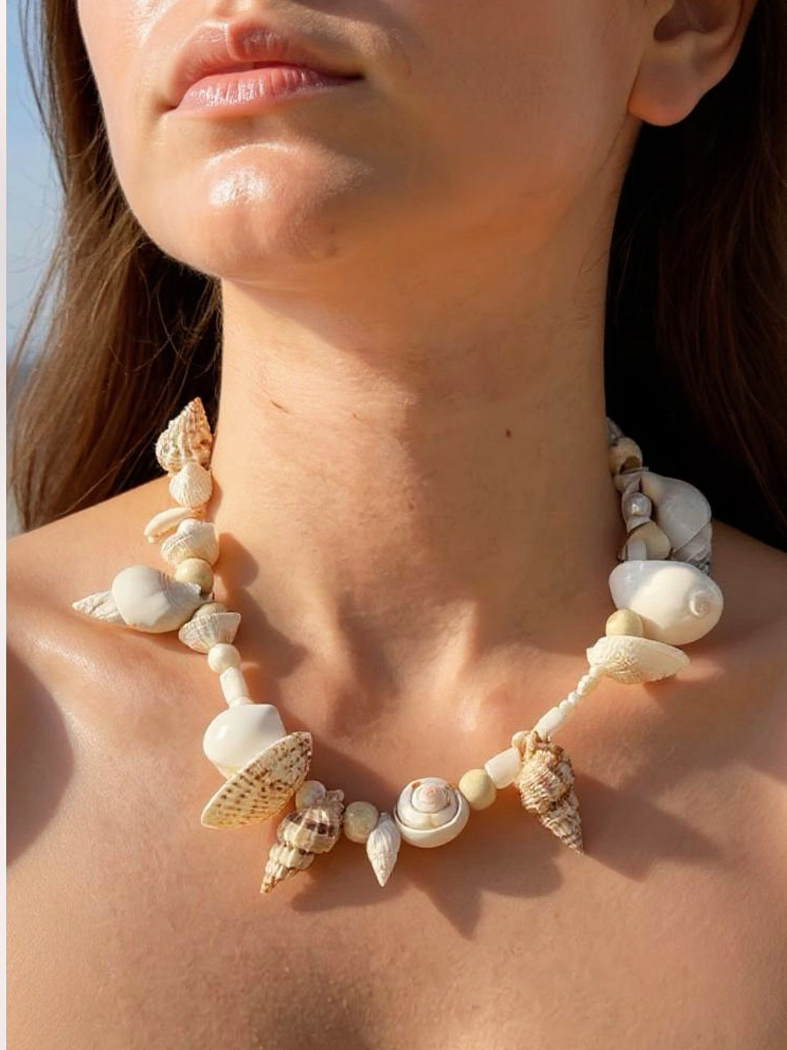 Ocean Treasure Seashell Choker Necklace – Handmade Beach Jewelry with ...