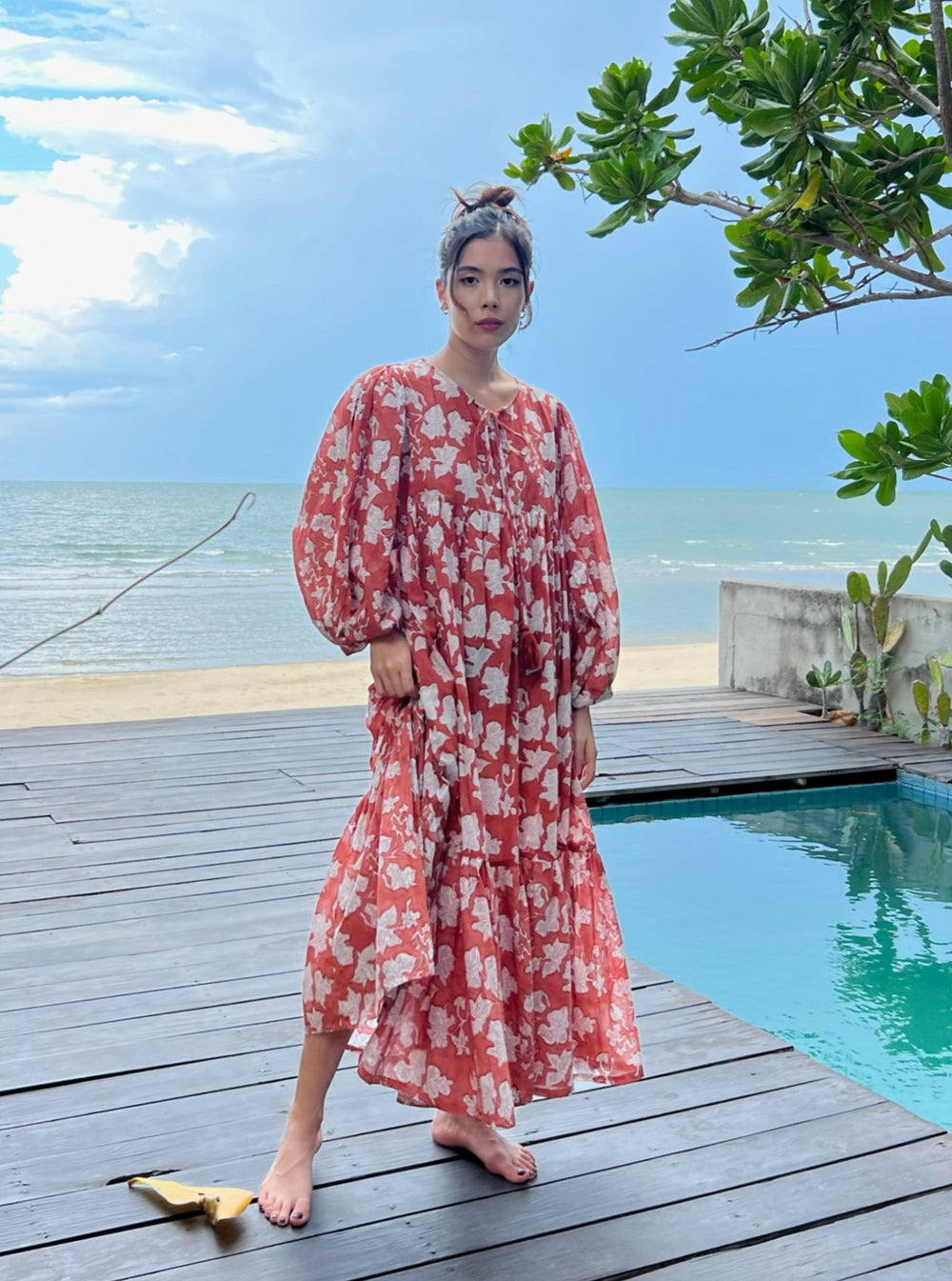 Lola Bohemian Maxi Dress- Rust | Coco De Chom