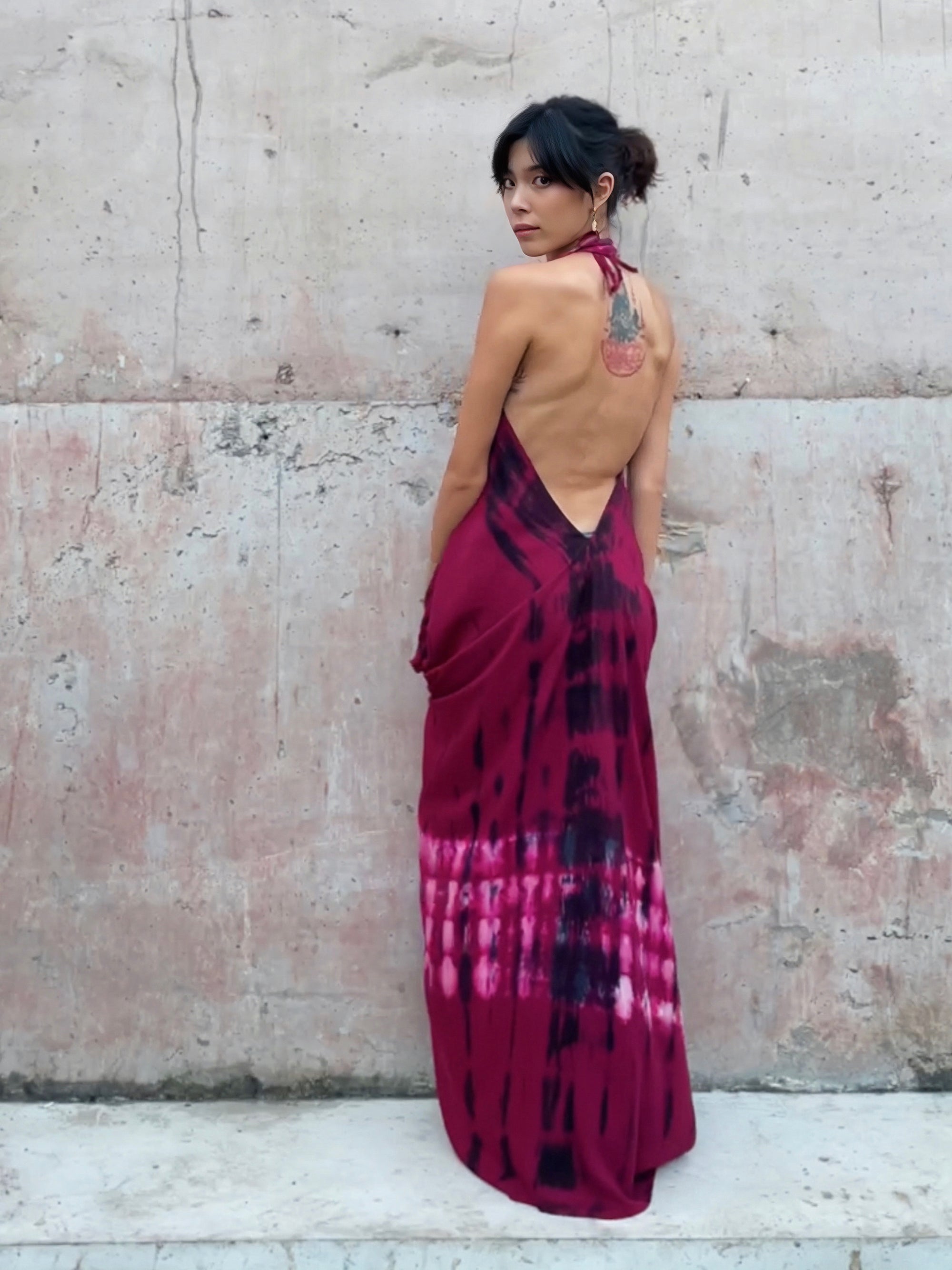 Fara Tie Dye Kaftan Maxi Dress - Sustainable Dress | Coco De Chom