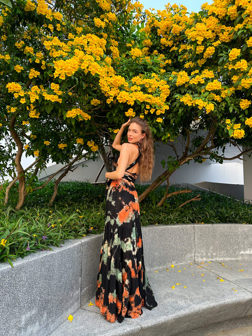 Infinity Maxi Dress - Tie Dye Infinity Maxi Dress | Open back halter dress