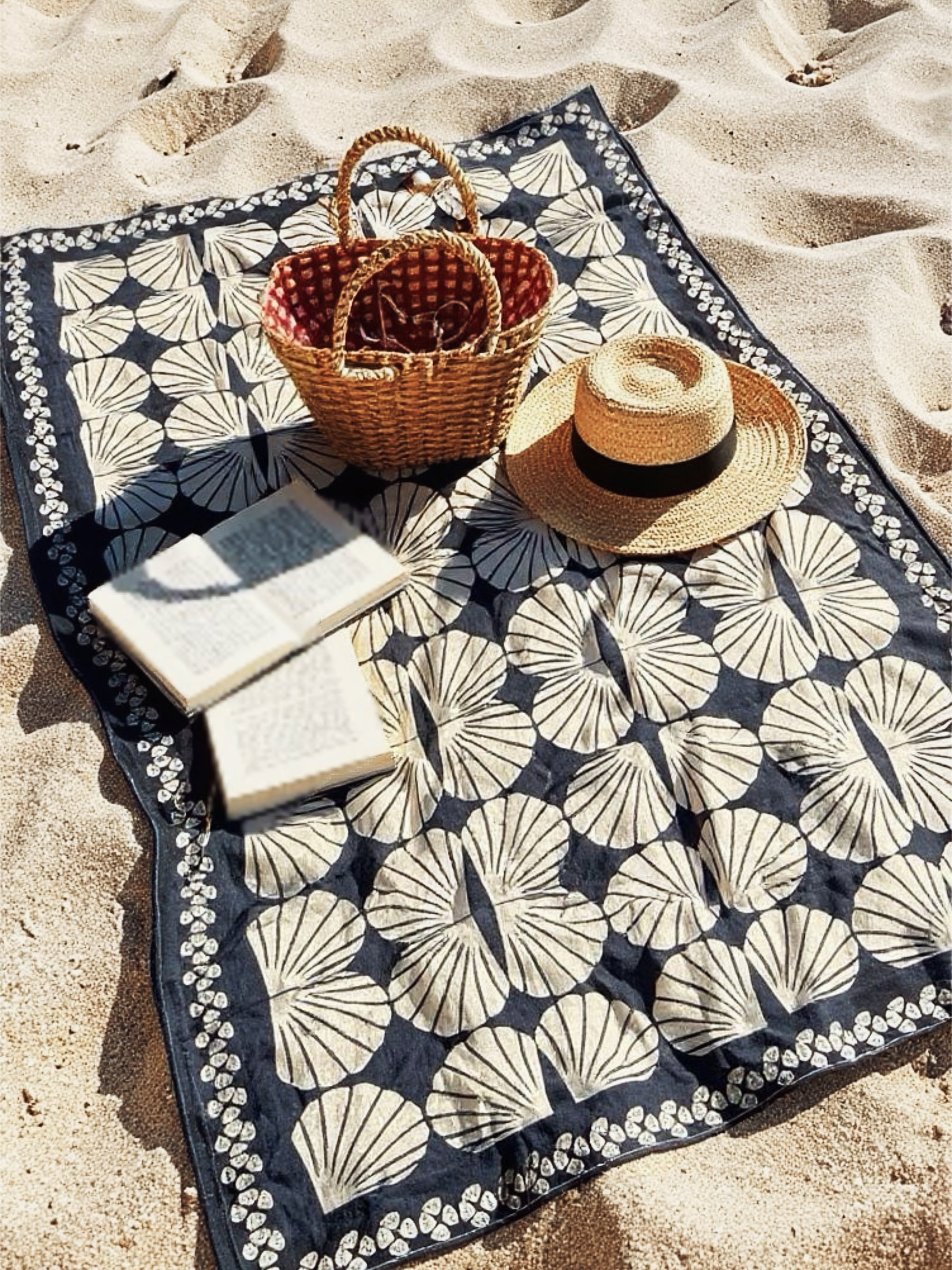 Organic Cotton Seashell Print Sarong- Beach Cover up For Sale | Coco De ...