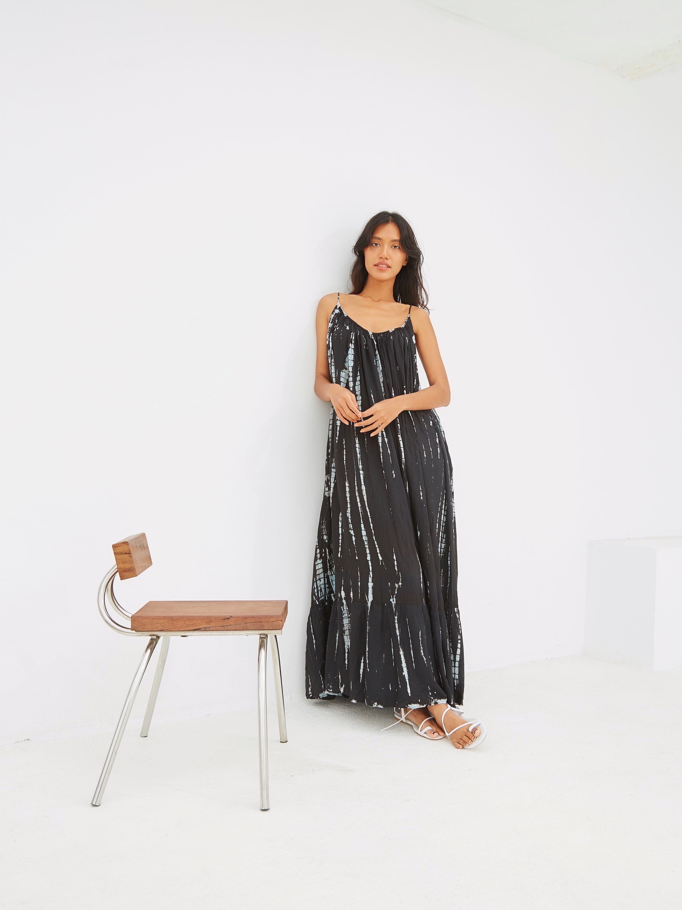 MALI - Backless Tie dye Maxi Dress, Boho Maxi dress | Coco De Chom
