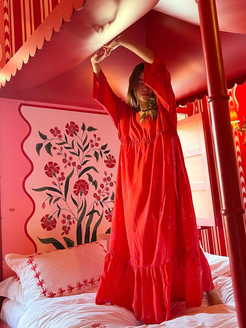 Shop The Vera Tie Dye Long Sleeve Maxi Dress