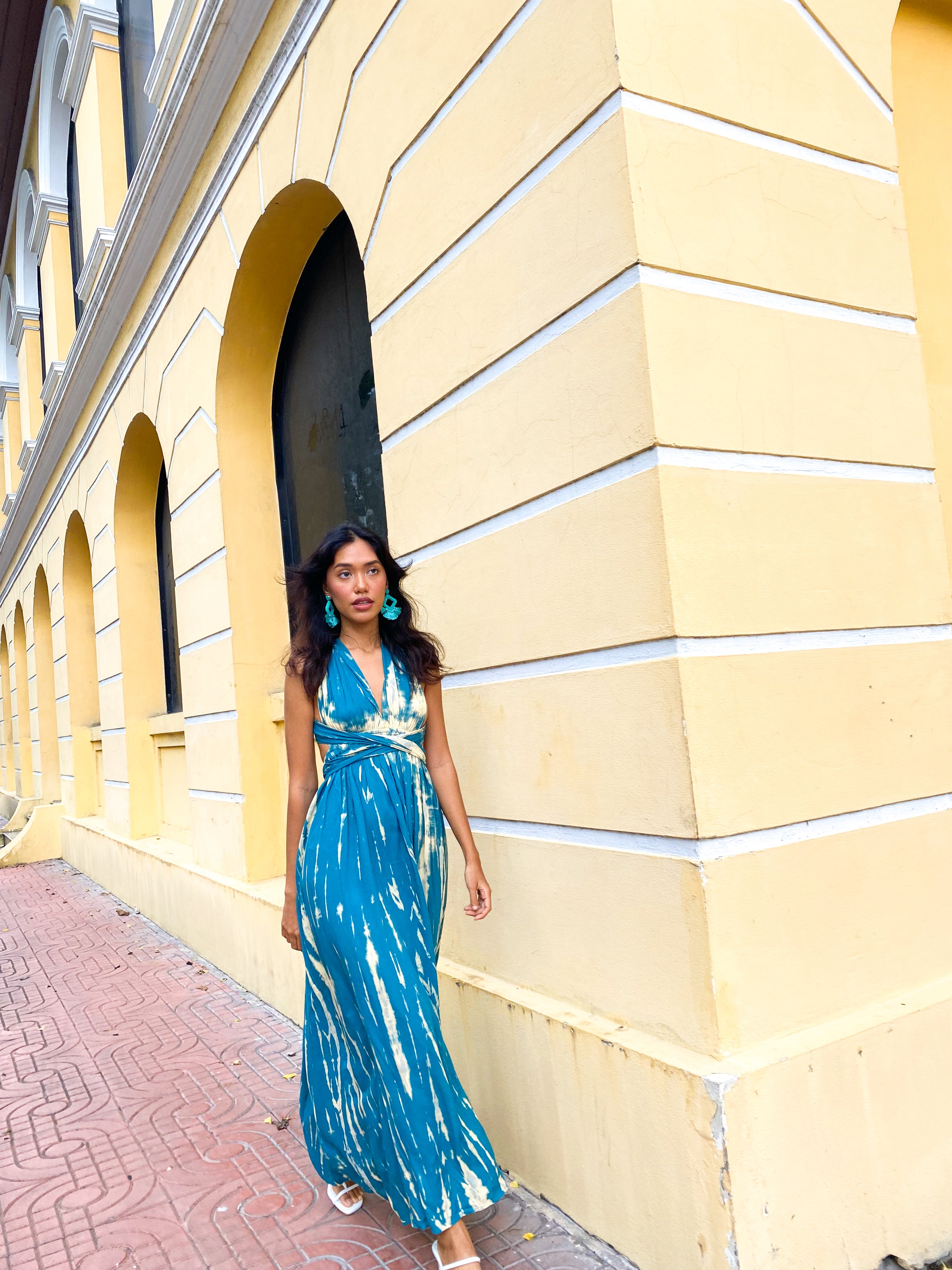 Infinity - Tie Dye Maxi Dress | Prom Open back halter dress