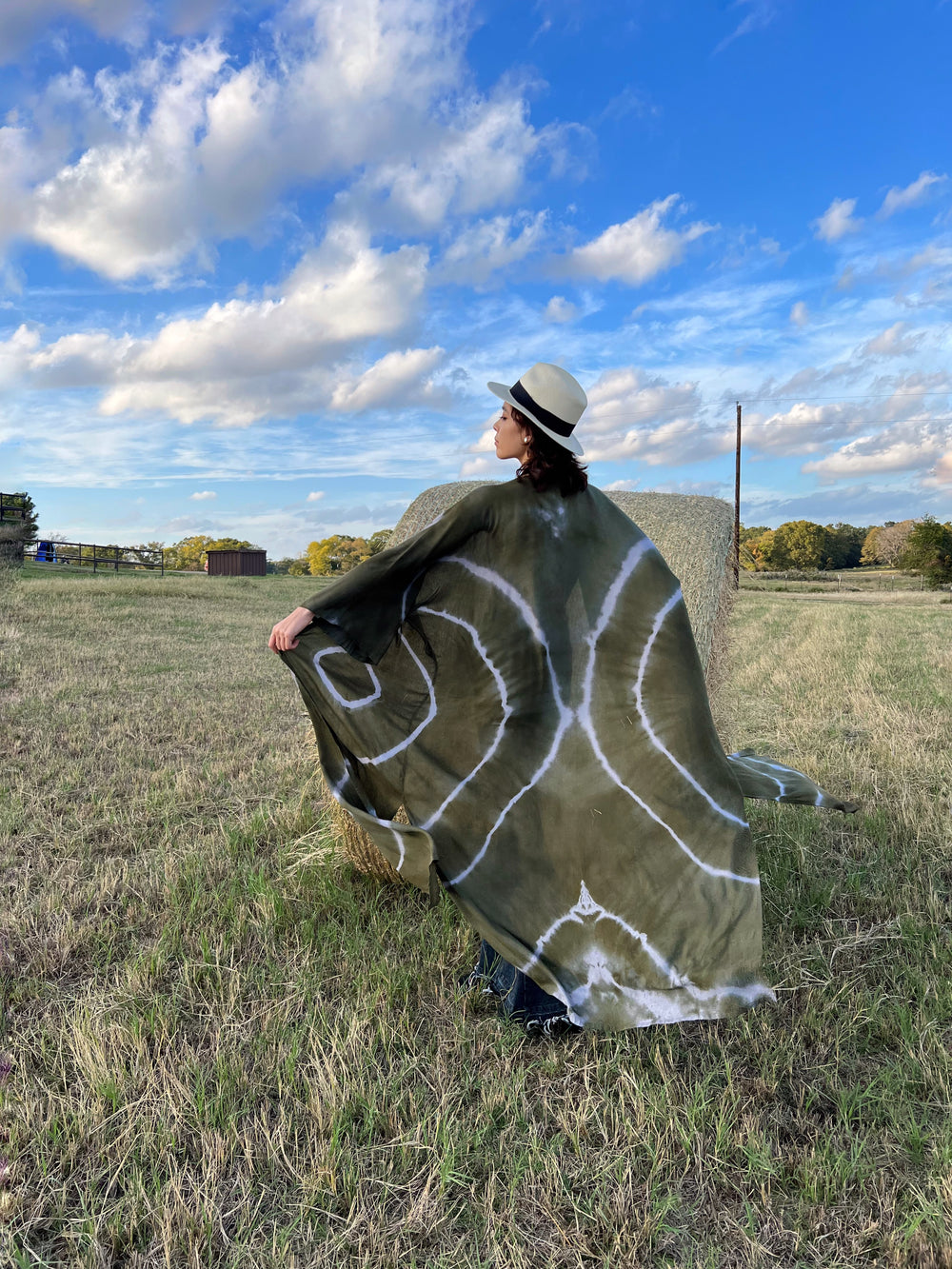Spider Tie Dye Kimono Robe - Long Tie Dye Robe | Boho robe | Coco De Chom