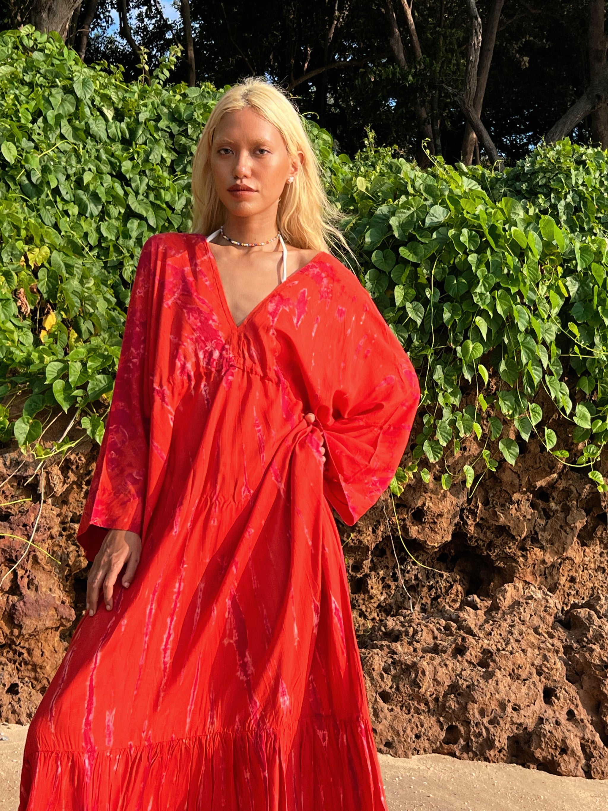 Shop The Vera Tie Dye Long Sleeve Maxi Dress